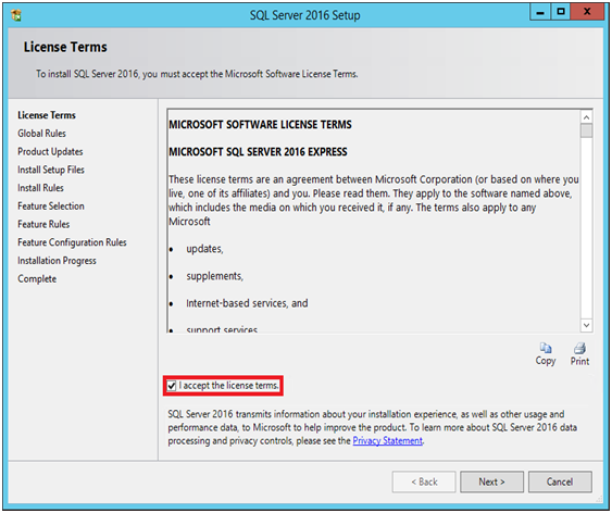 3601 Installing Microsoft SQL Server Express