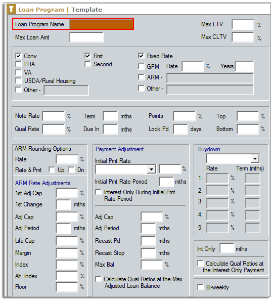 1502 Creating a loan program template