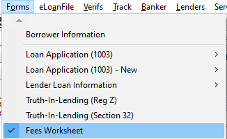 2310 Completing the Fees Worksheet