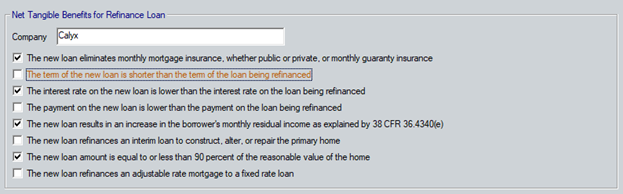 2408 Filling in the VA Loan Comparison screen