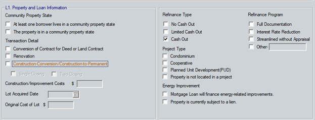 2521 Completing the Lender Loan Information screens