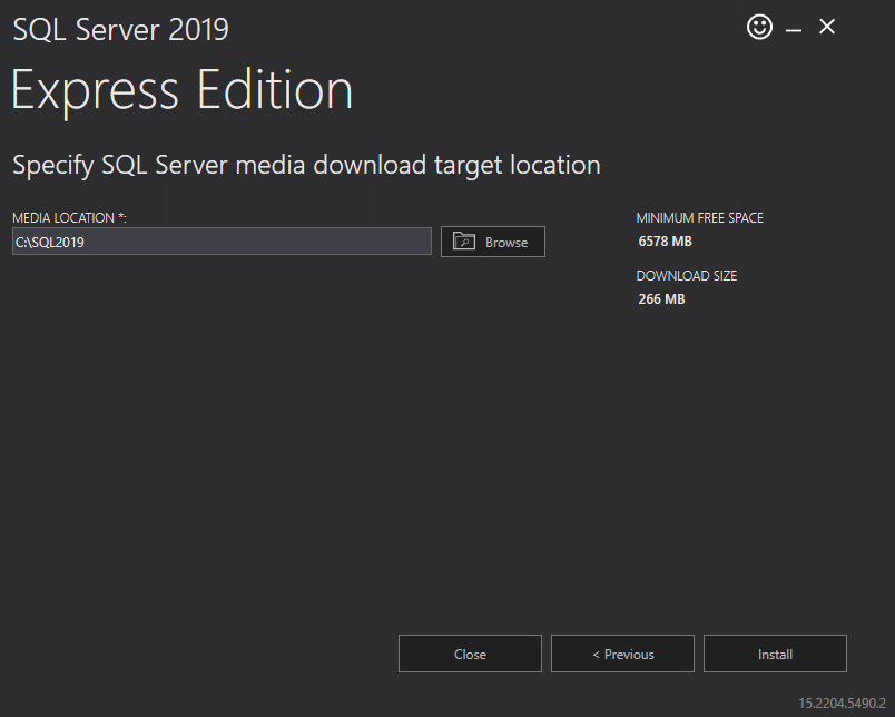 3601 Installing Microsoft SQL Server Express