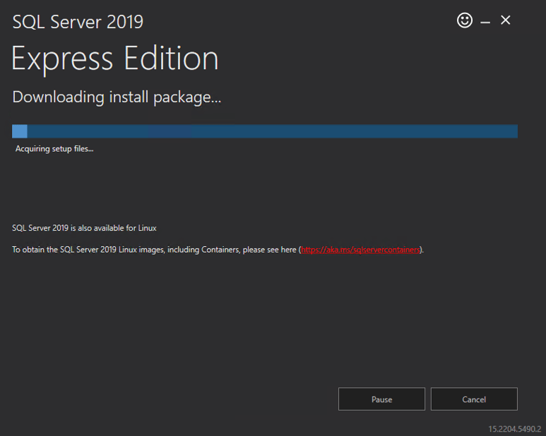 3601 Installing Microsoft SQL Server Express