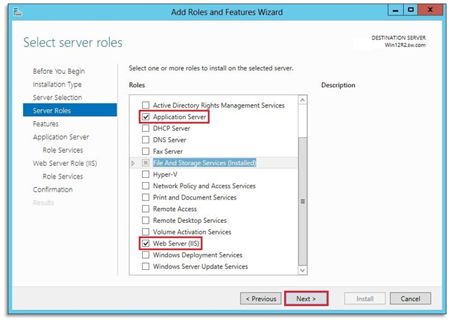 3605 Installing IIS and required server roles