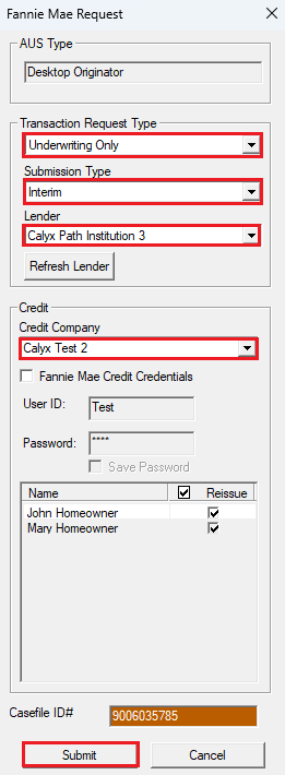 5101 Submitting a file to Fannie Mae