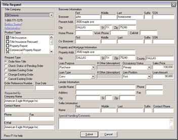 5406 Requesting Title Reports