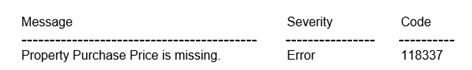Code 118337 Subject Property Type Code is missing