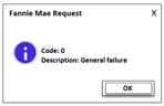 Code 0 General Failure