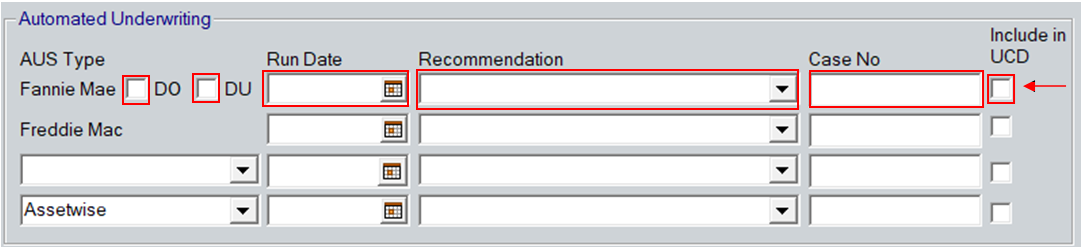 Fannie 3039 Freddie CRIT0026 Automated Underwriting System Type Required