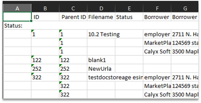 1417 Report ID and Parent ID Option